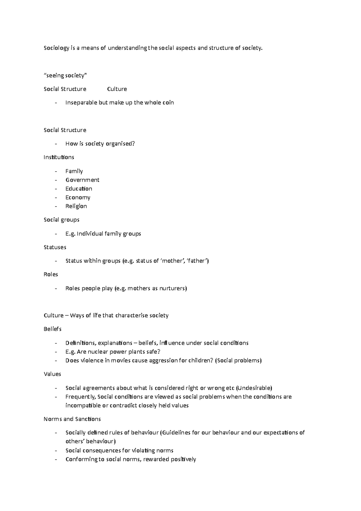 Week 1 Readings Uni Understanding Social Problems - Sociology is a ...