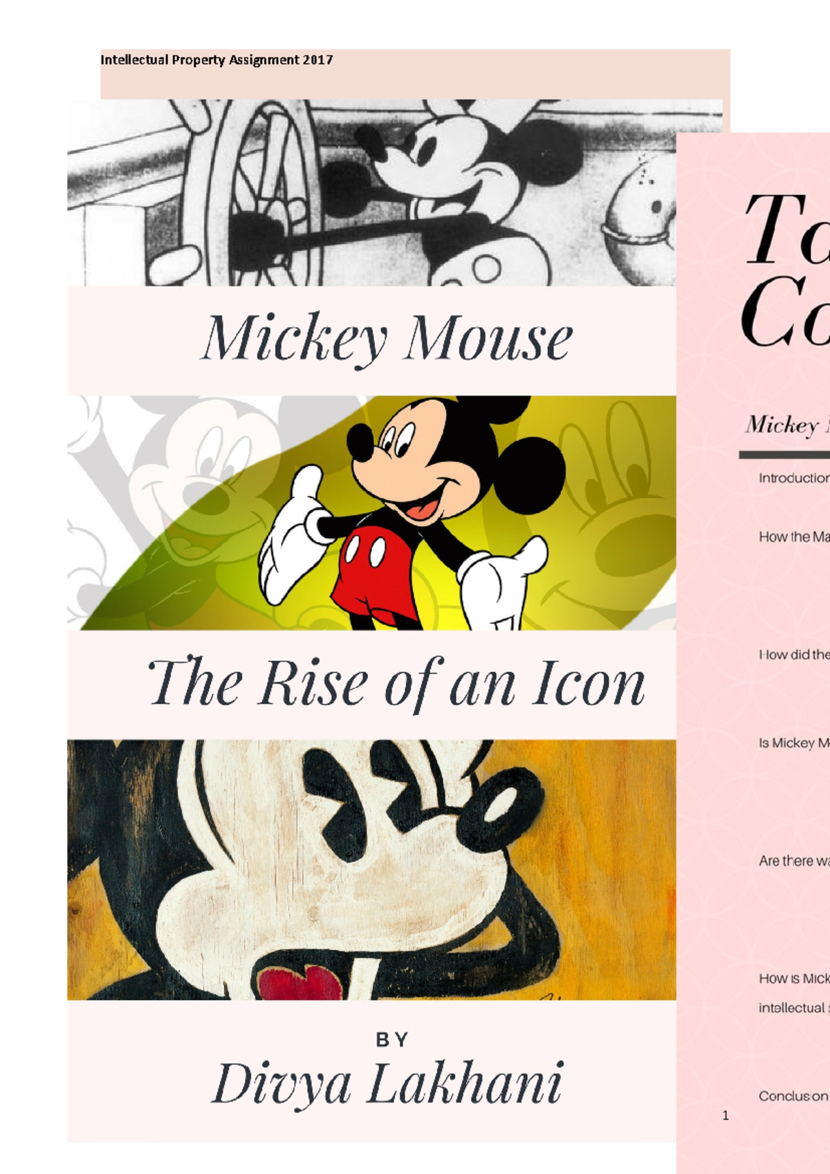 Story of Mickey Mouse - 1st class presentation. - Intellectual Property ...