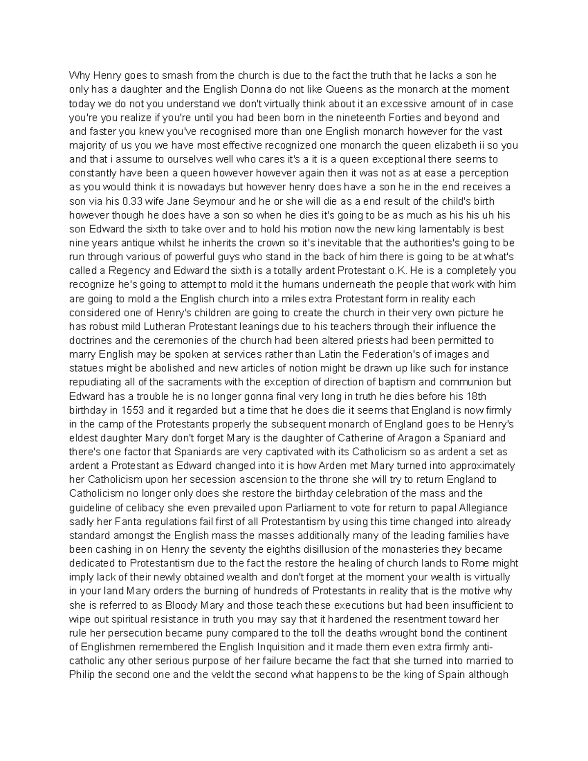 Hist- 2312 English Reformation II - Why Henry goes to smash from the ...