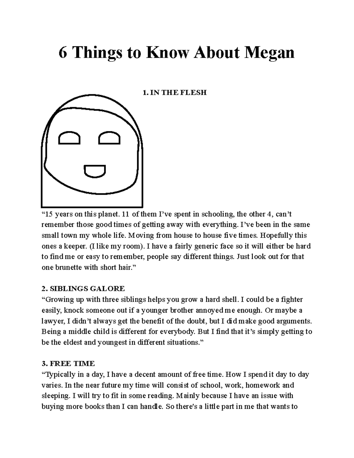 6 Things about Megan - 6 Things to Know About Megan 1. IN THE FLESH “15 ...