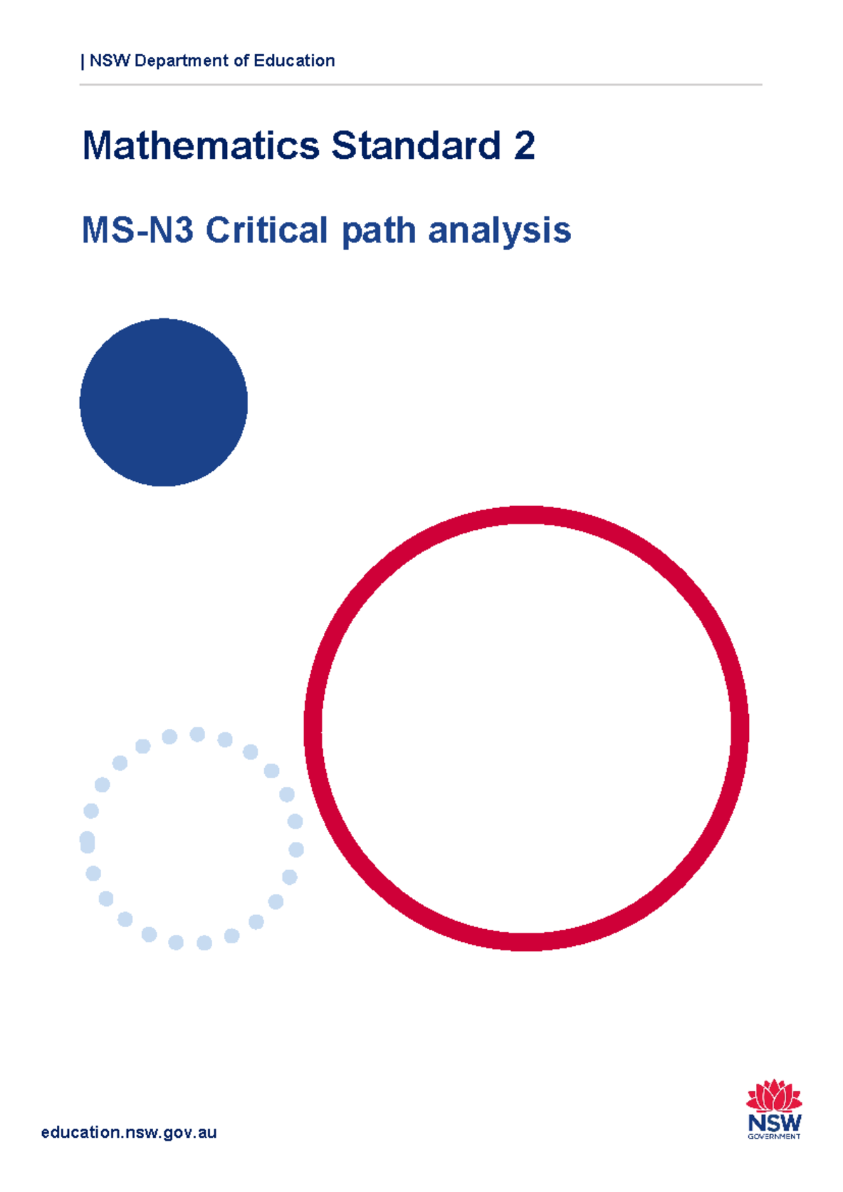 Mathematics standard 2 critical path analysis support s6 - | NSW ...