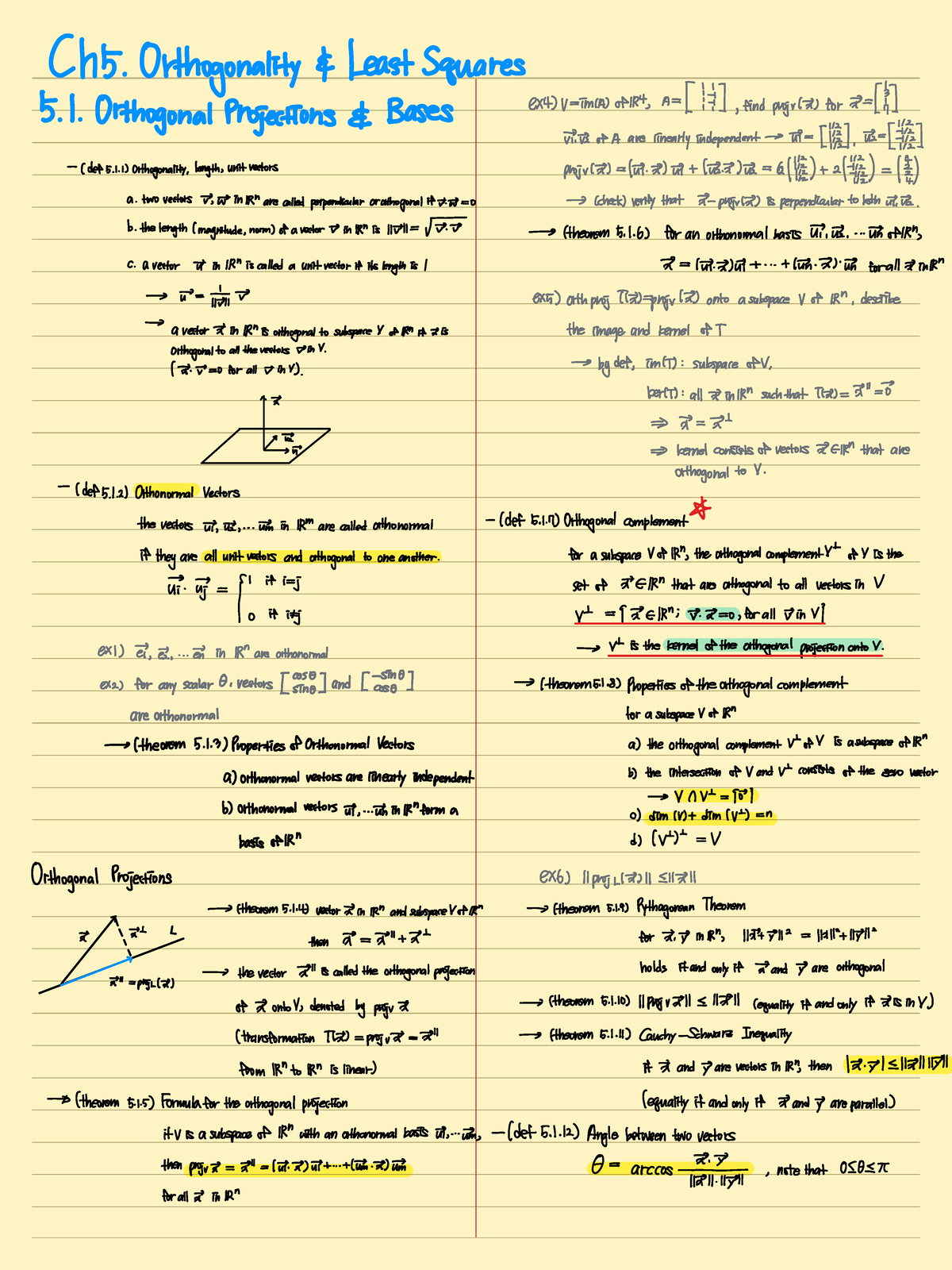 Linear Algebra Ch5 quiz prep - AS.110.201. - Studocu