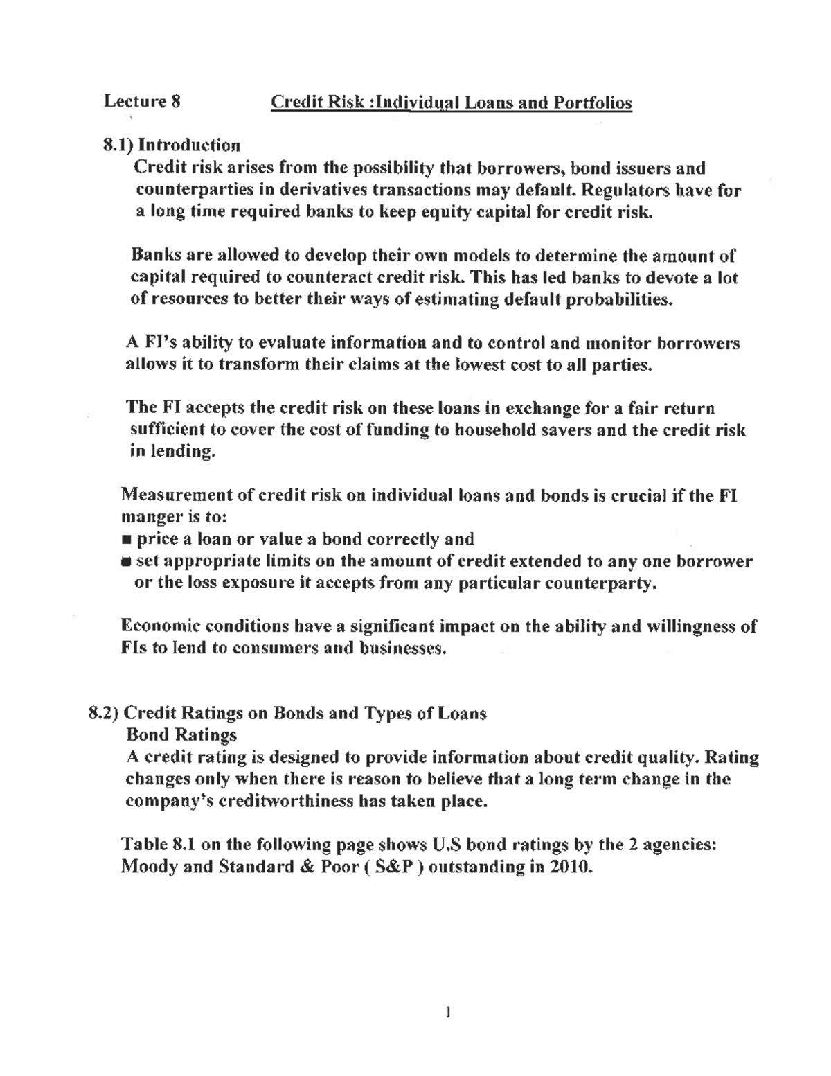 Lecture 08 - Slides week 8 - FINA 481 - Studocu