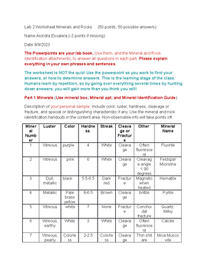 Lab 3 Geology - Lab 3 Worksheet Geologic Structures, and Geologic Time ...