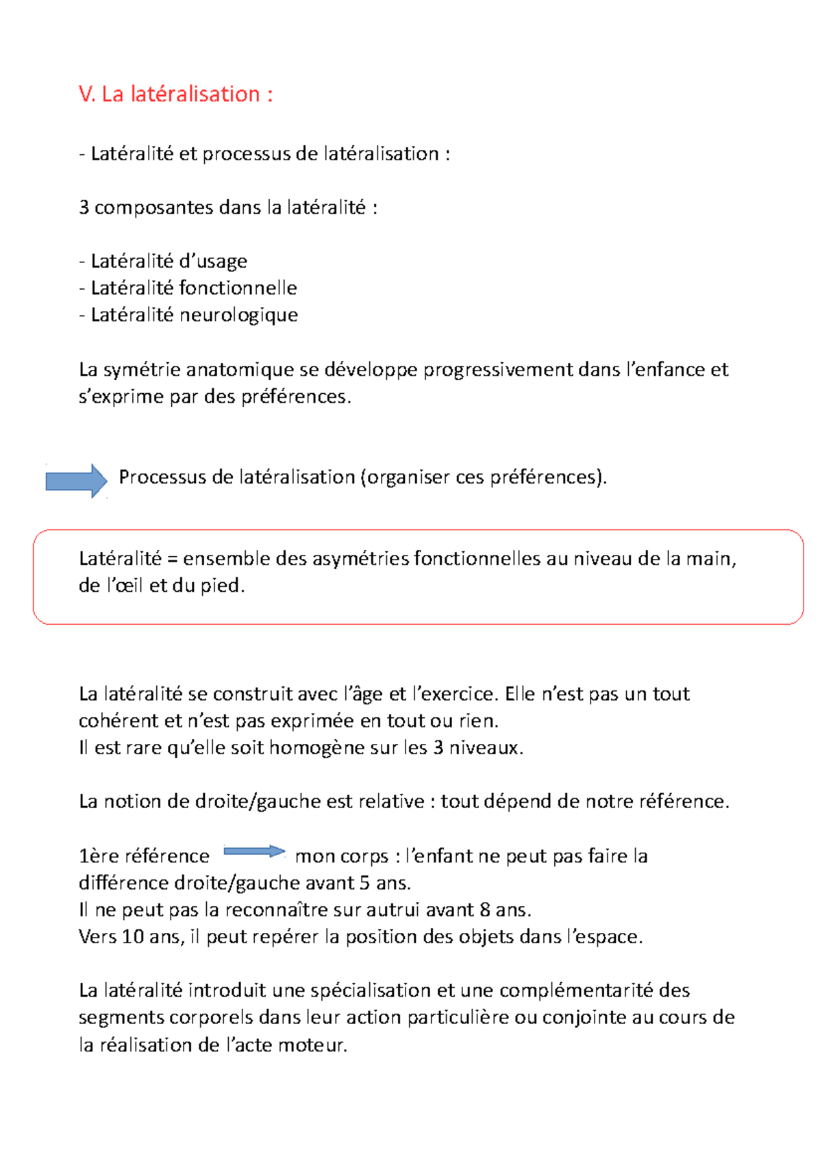 Psychologie pdf - Warning: TT: undefined function: 32 V. La latéralisation : Latéralité et ...
