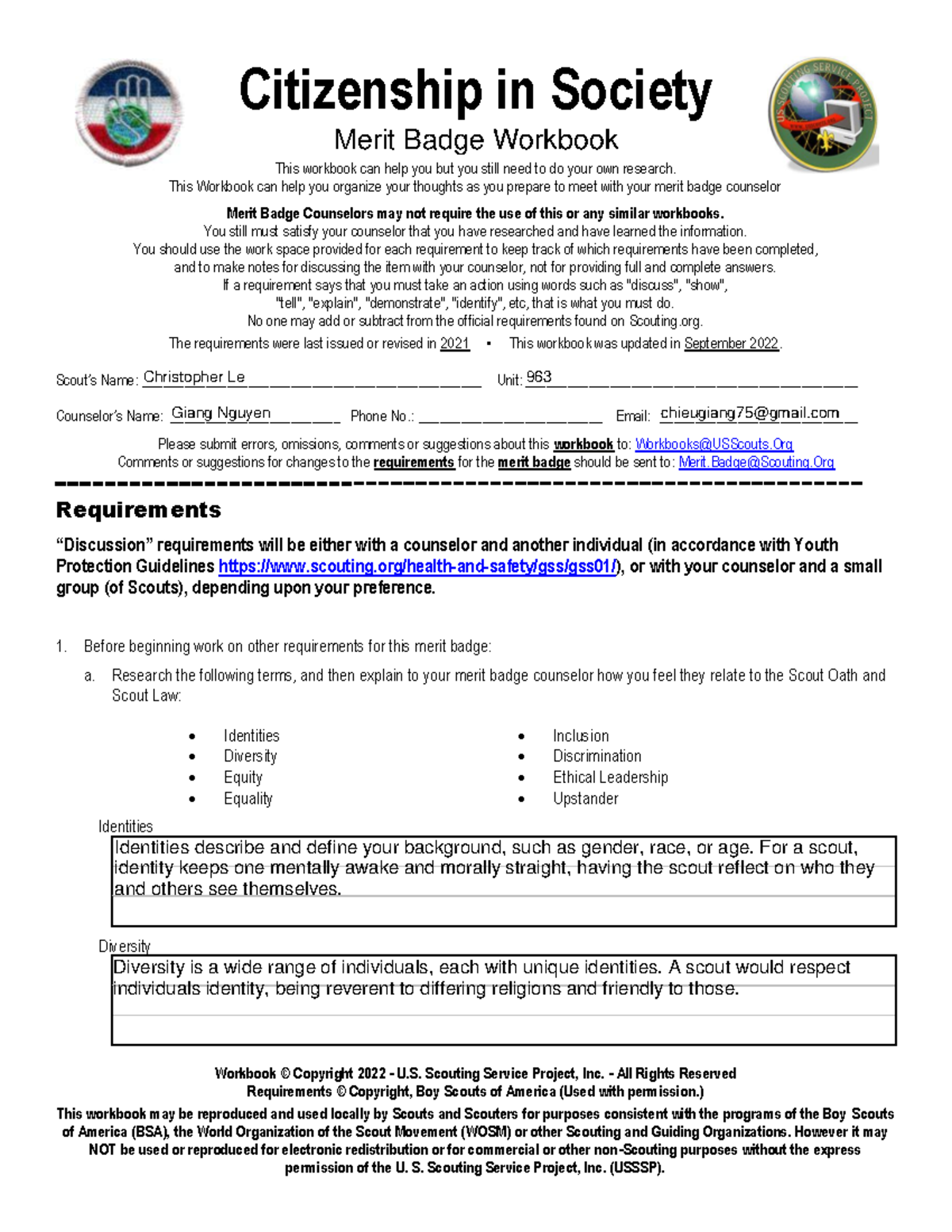 Citizenship In The Community Worksheet