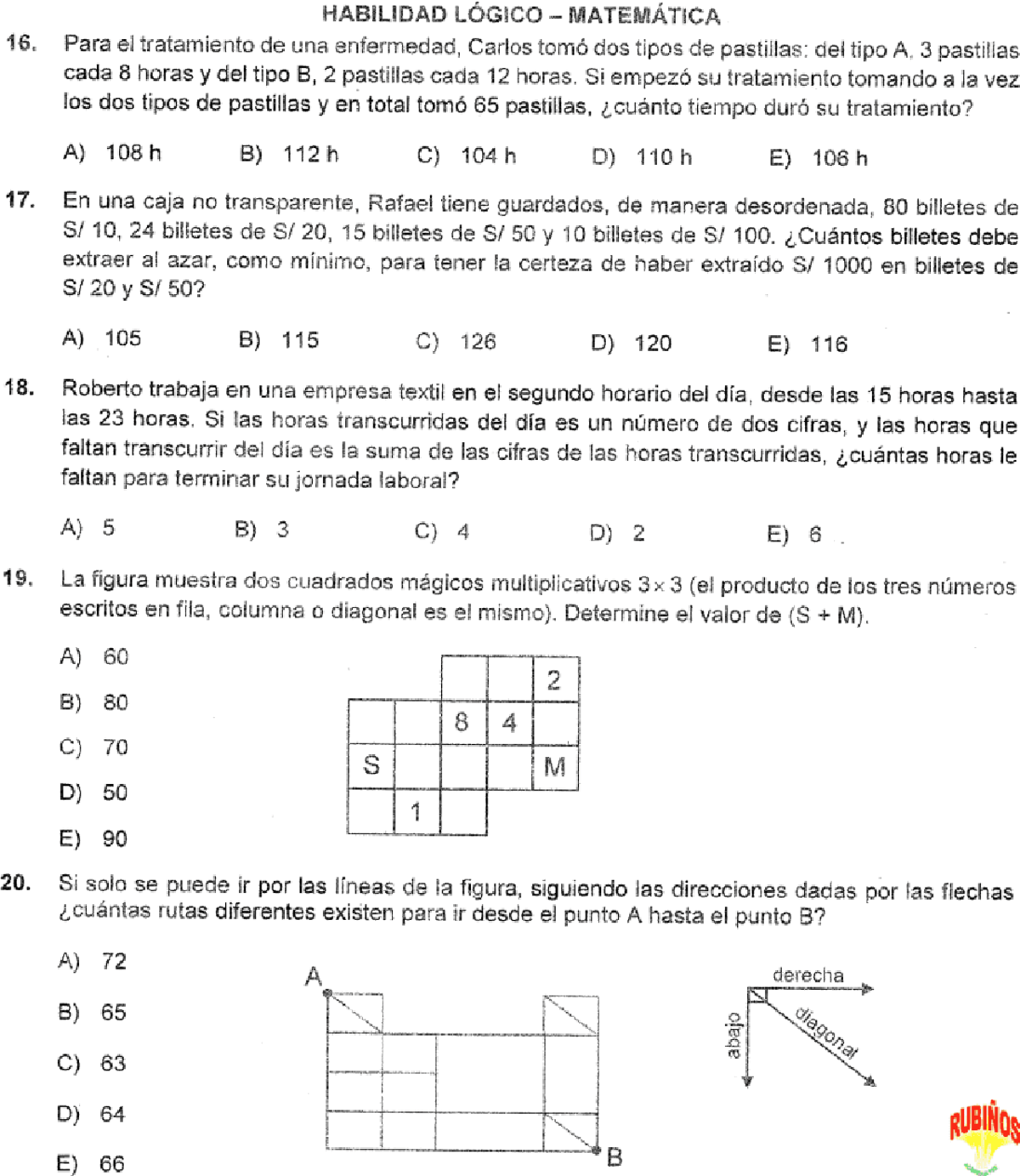 San Marcos 2024-II - examen de admisión - Studocu