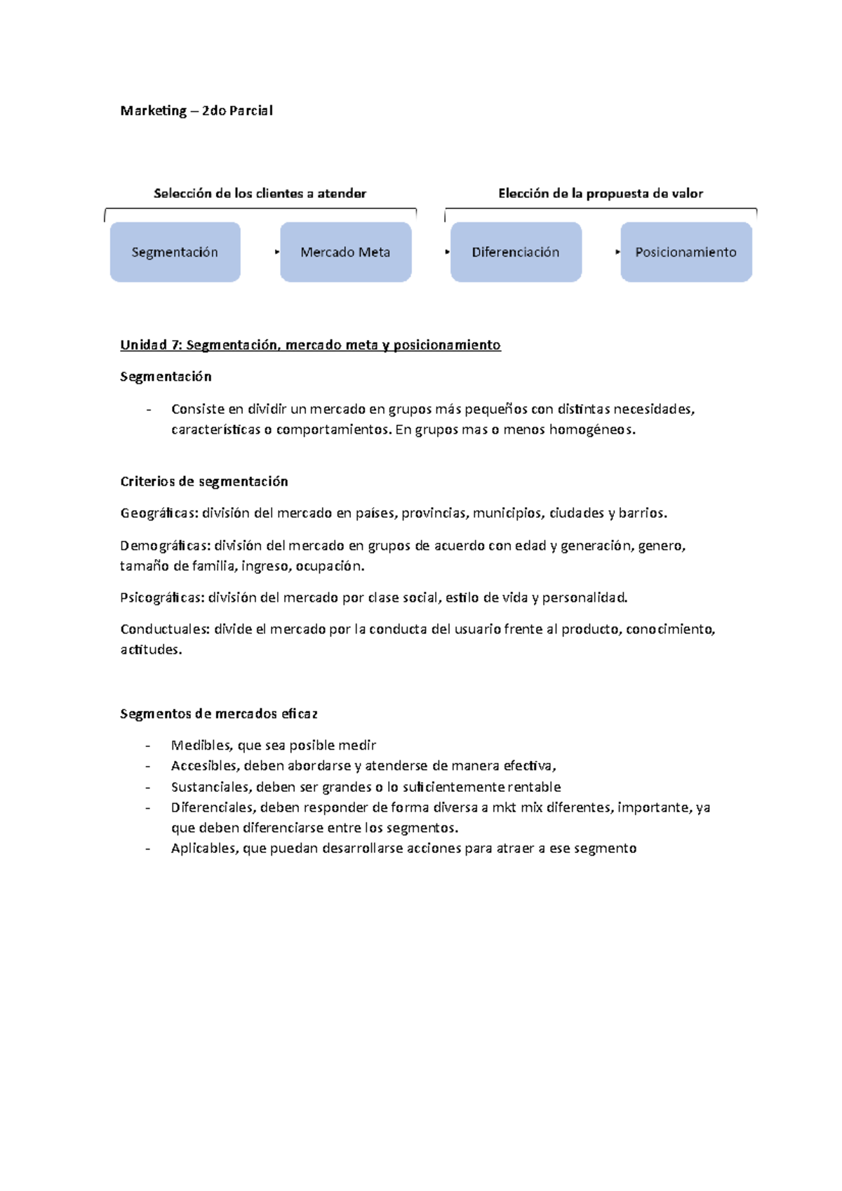 Resumen Marketing 2do Parcial - Marketing – 2do Parcial Unidad 7 ...