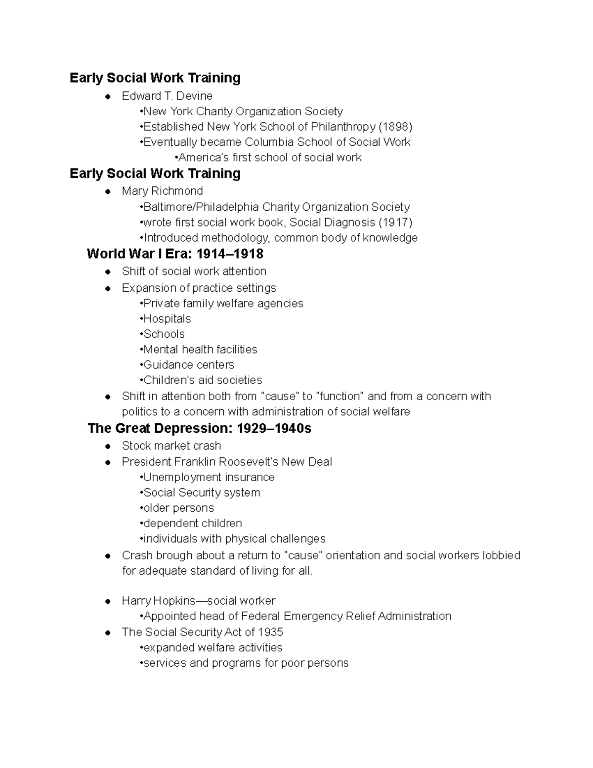Sw 7 - These are notes/materials to practice for future quizzes - Early ...
