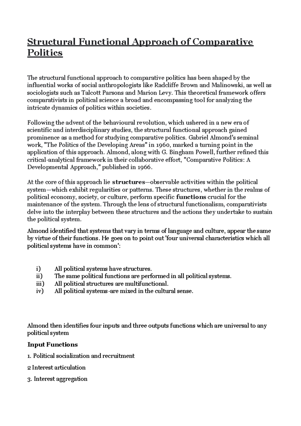Structural functionalism - Structural Functional Approach of ...
