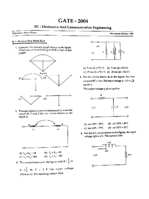 GATE-ECE-2000 - GATE-ECE-2000 - GATE - Studocu