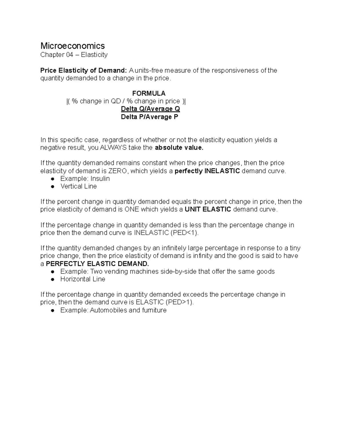ECON1021 - Textbook Notes - Unit 4 - 2019 - Microeconomics Chapter 04 ...