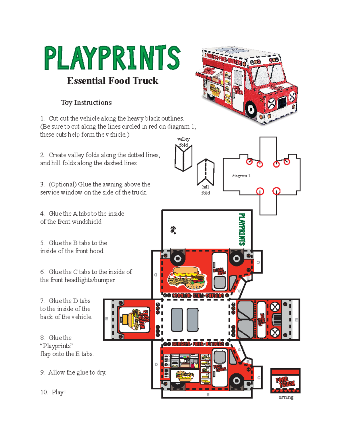 Essential food truck - Cut out the vehicle along the heavy black ...