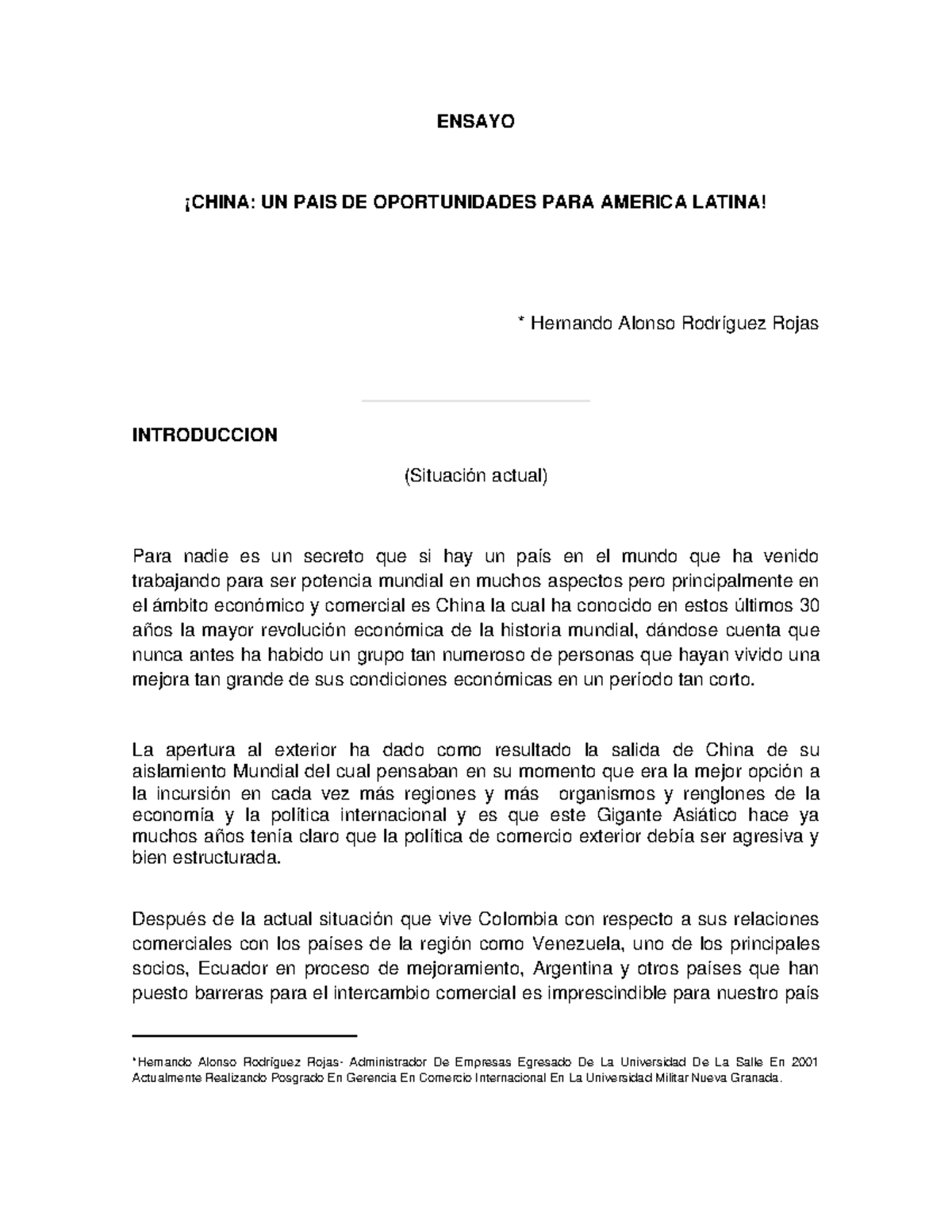 Rodirguez Rojas Hernando Alonso 2010 - ENSAYO ¡CHINA: UN PAIS DE ...