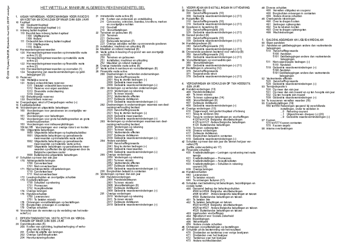 MAR LM - rekeningstelsel - © 2019 Uitgeverij VAN IN, Nijverheidsstraat ...