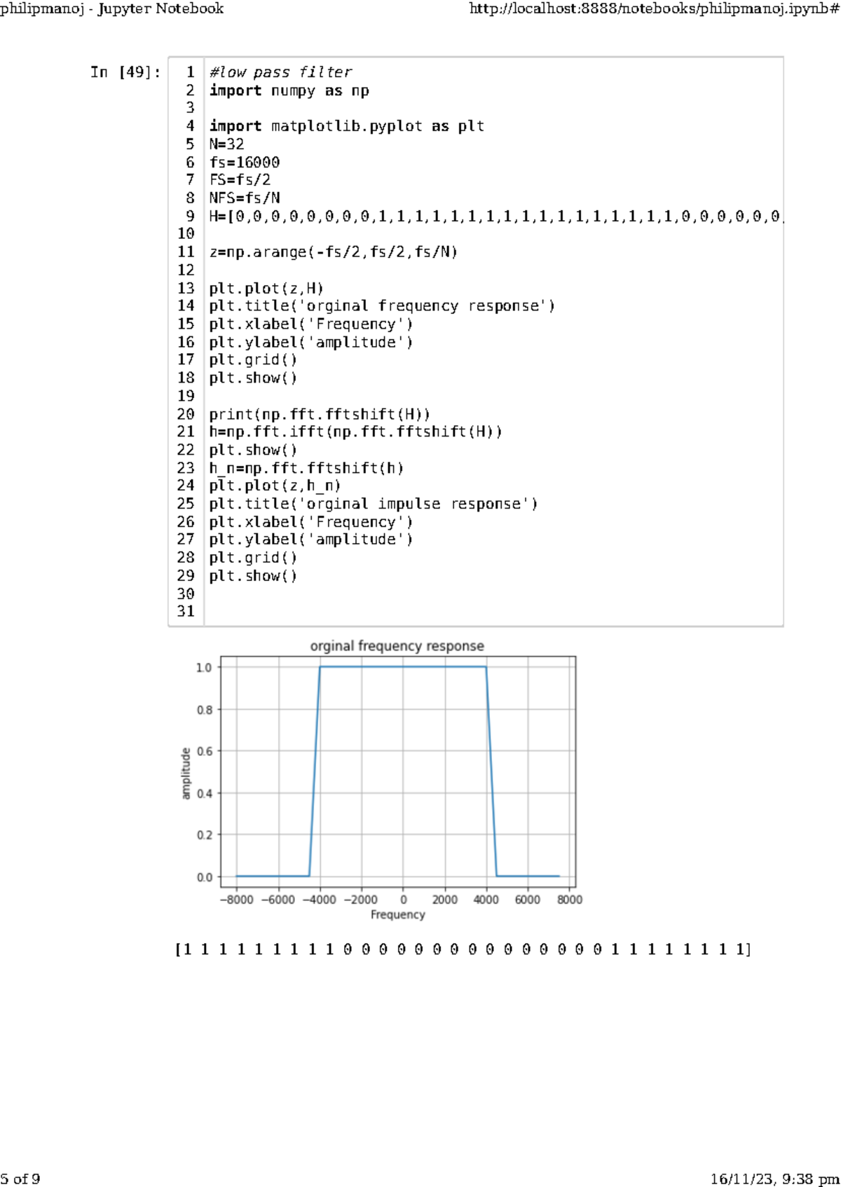 Philipmanojfin - Jupyter Notebook - In [49]: [1 1 1 1 1 1 1 1 1 0 0 0 0 ...