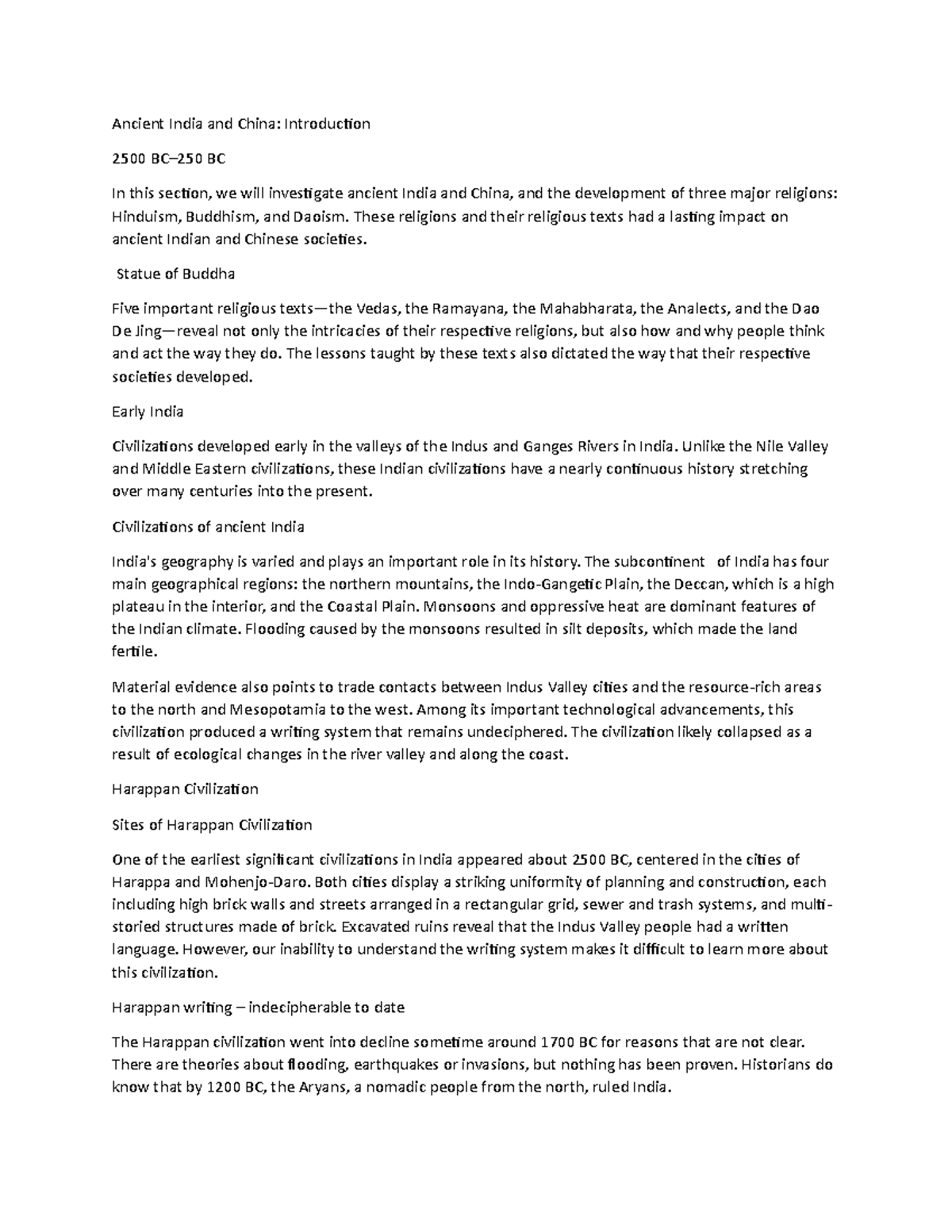 Ancient India and China - These religions and their religious texts had ...