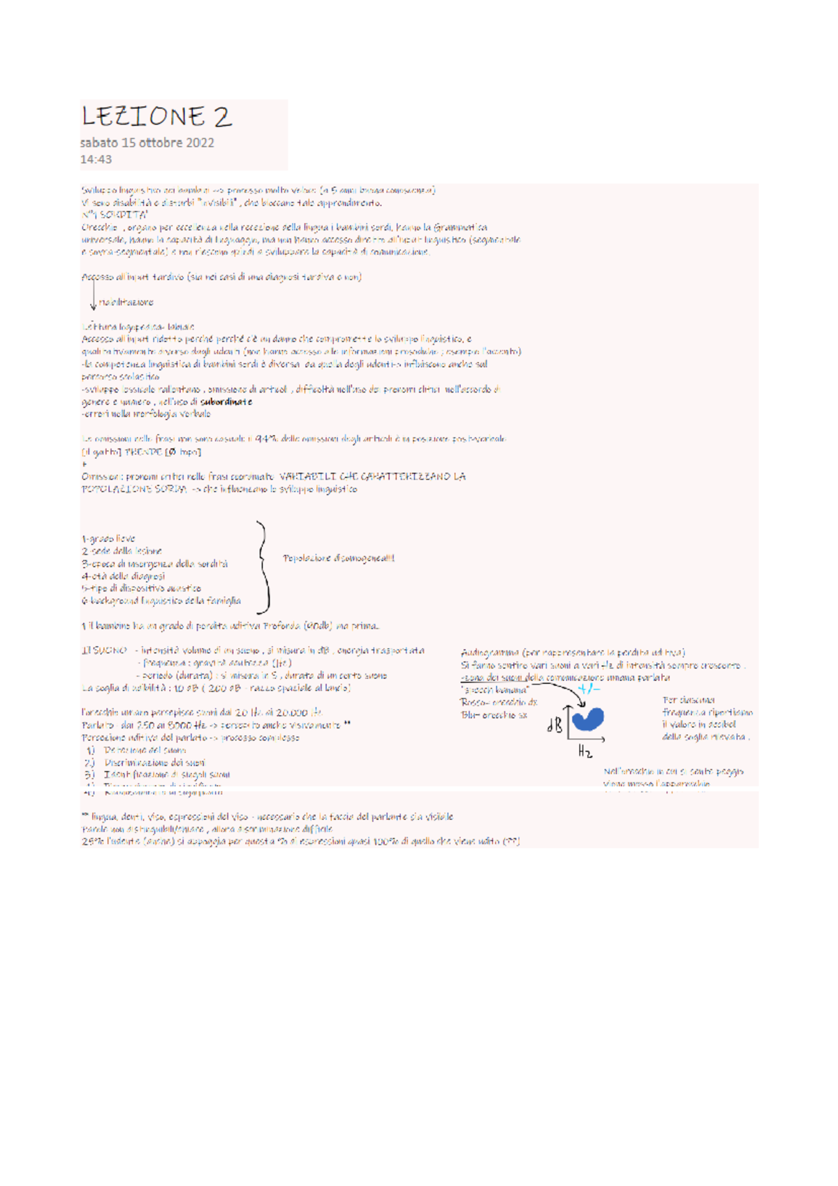 Linguistica per i disturbi e la sordità appunti lezione 2 - Lingue, civiltà e scienze del ...