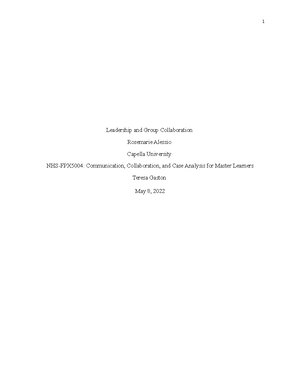 NURS FPX 6021 Assessment 1 Concept Map - Assessment 1: Concept Map ...