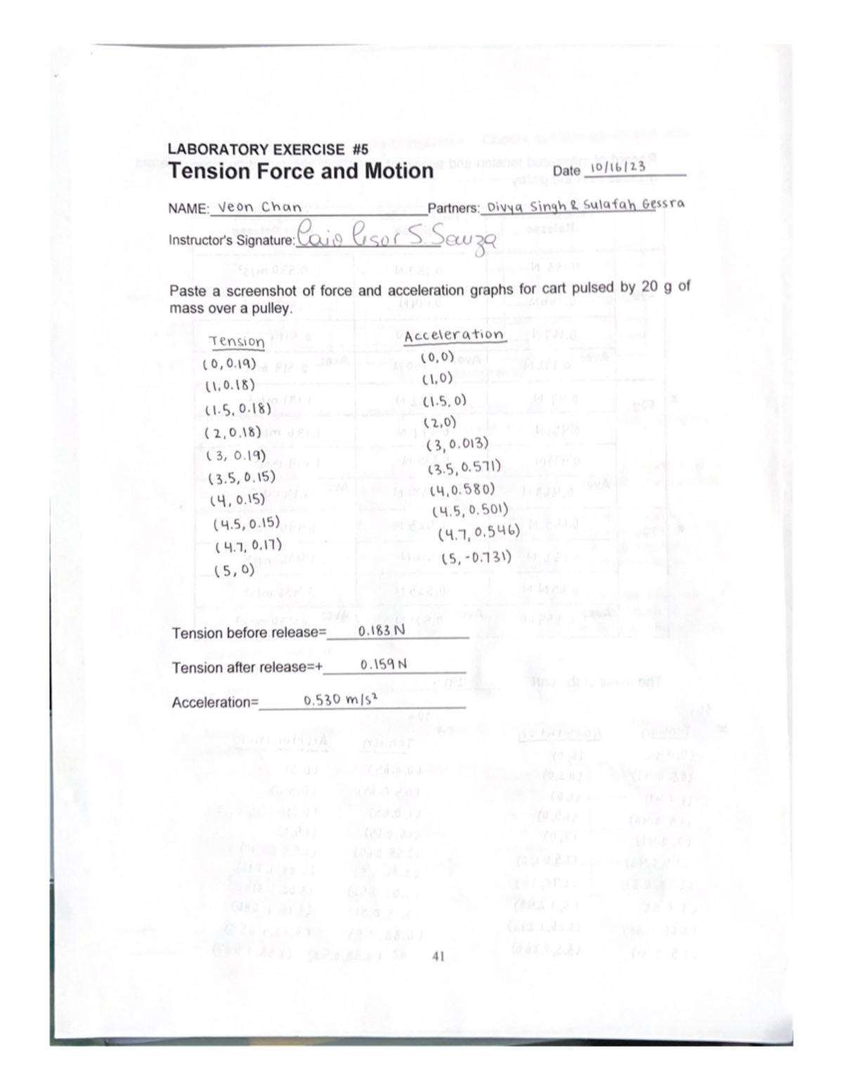 Laboratory Exercise #5 - PHYS 110 - Studocu