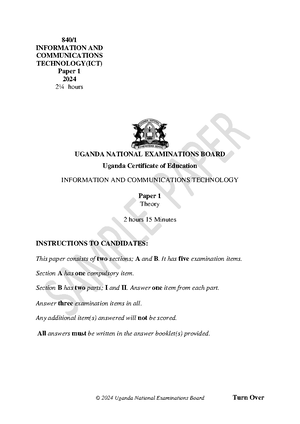 Wakiso Joint Mocks Examinations Board Primary Seven Social Studies PAST ...