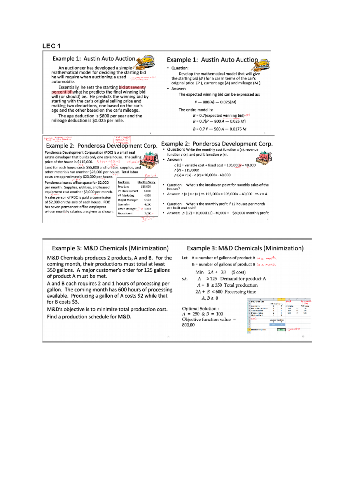 MDT cheat Sheet - Summary Management Decision Tools - LEC 2 The ...
