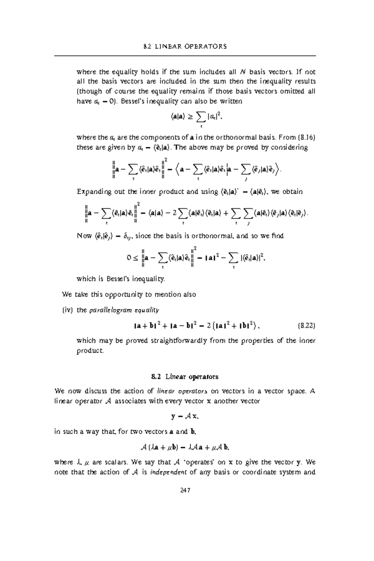 Physics Engineering (21) - 8 LINEAR OPERATORS where the equality holds ...