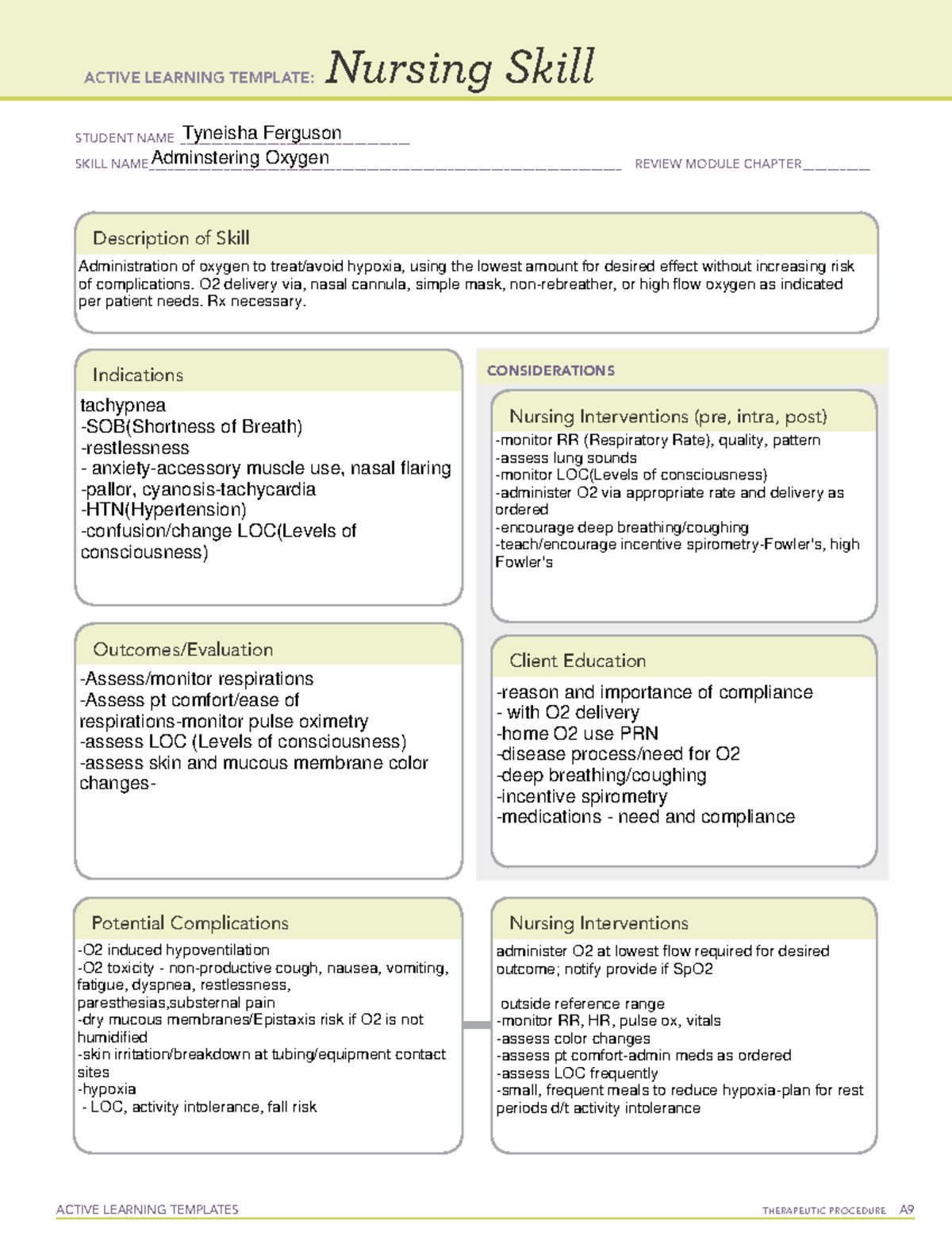 Administering Oxygen - Templates - ACTIVE LEARNING TEMPLATES ...