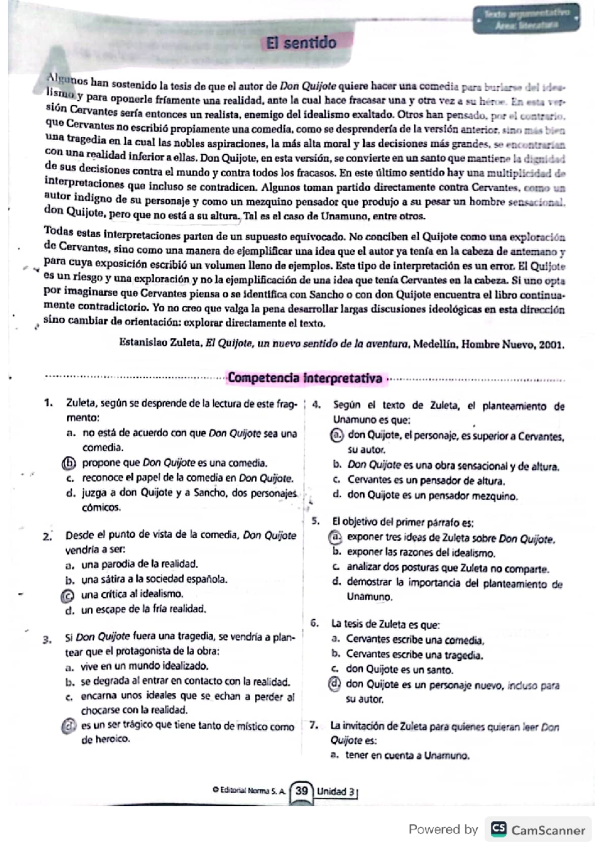 Comunicación don quijote 2 - comunicacion oral y escrita - Studocu