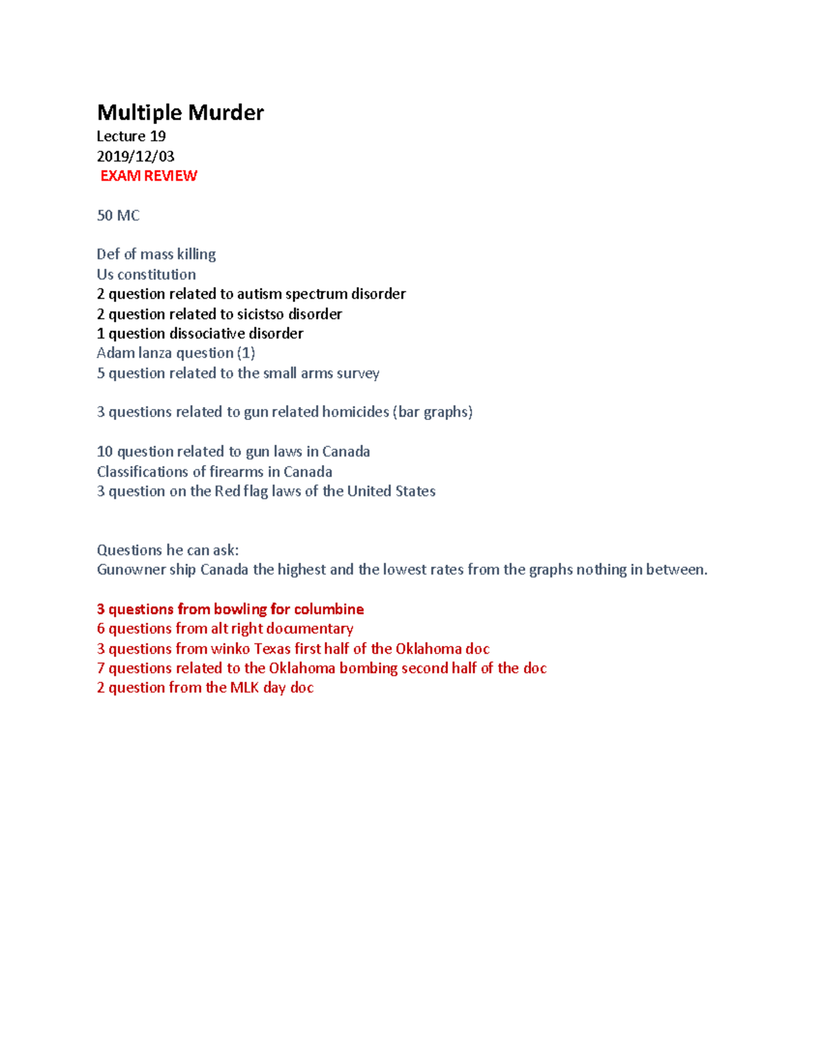 Notes for Multiple Muder - Warning: TT: undefined function: 32 Multiple ...
