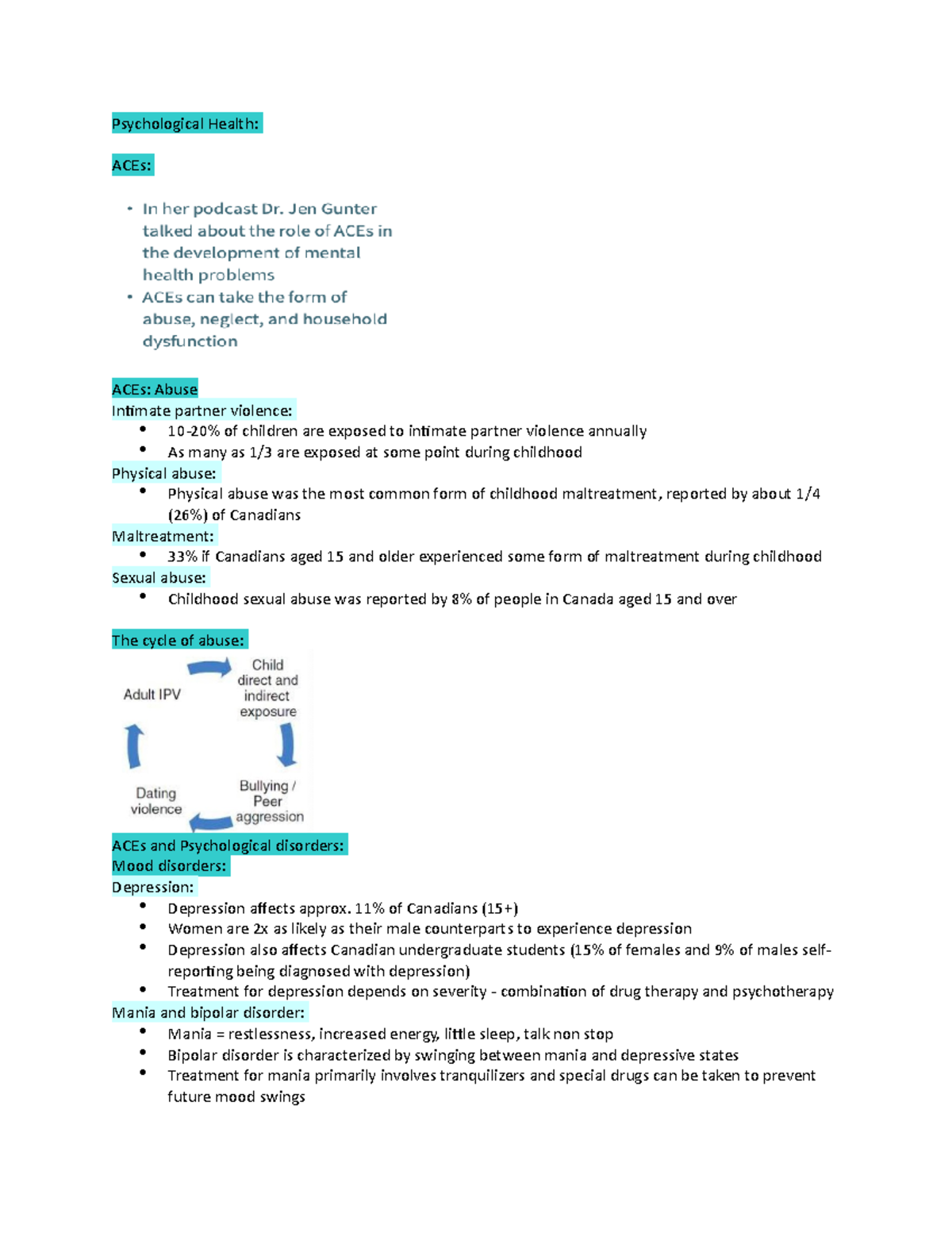 Personal determinants 1001A psychological health 2 - Psychological ...