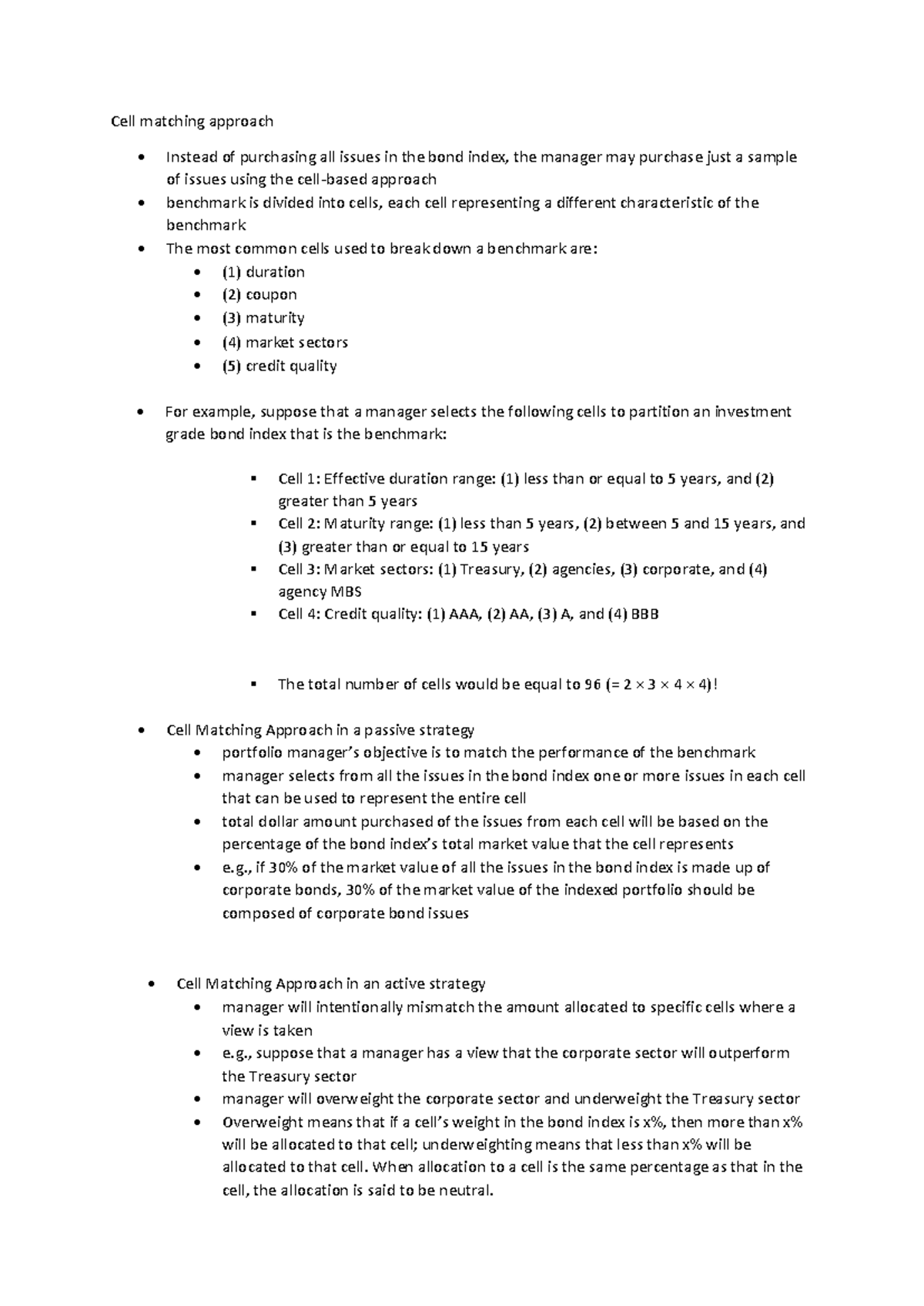 Cell matching approach - Cell matching approach Instead of purchasing ...