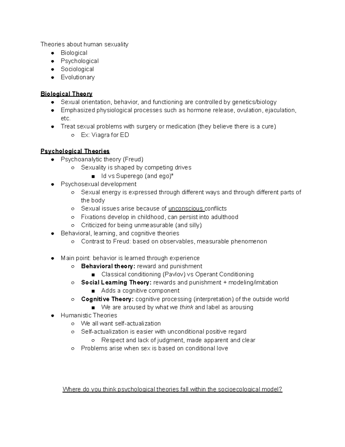 Ch2 Understanding Human Sexuality Theory And Research Theories About