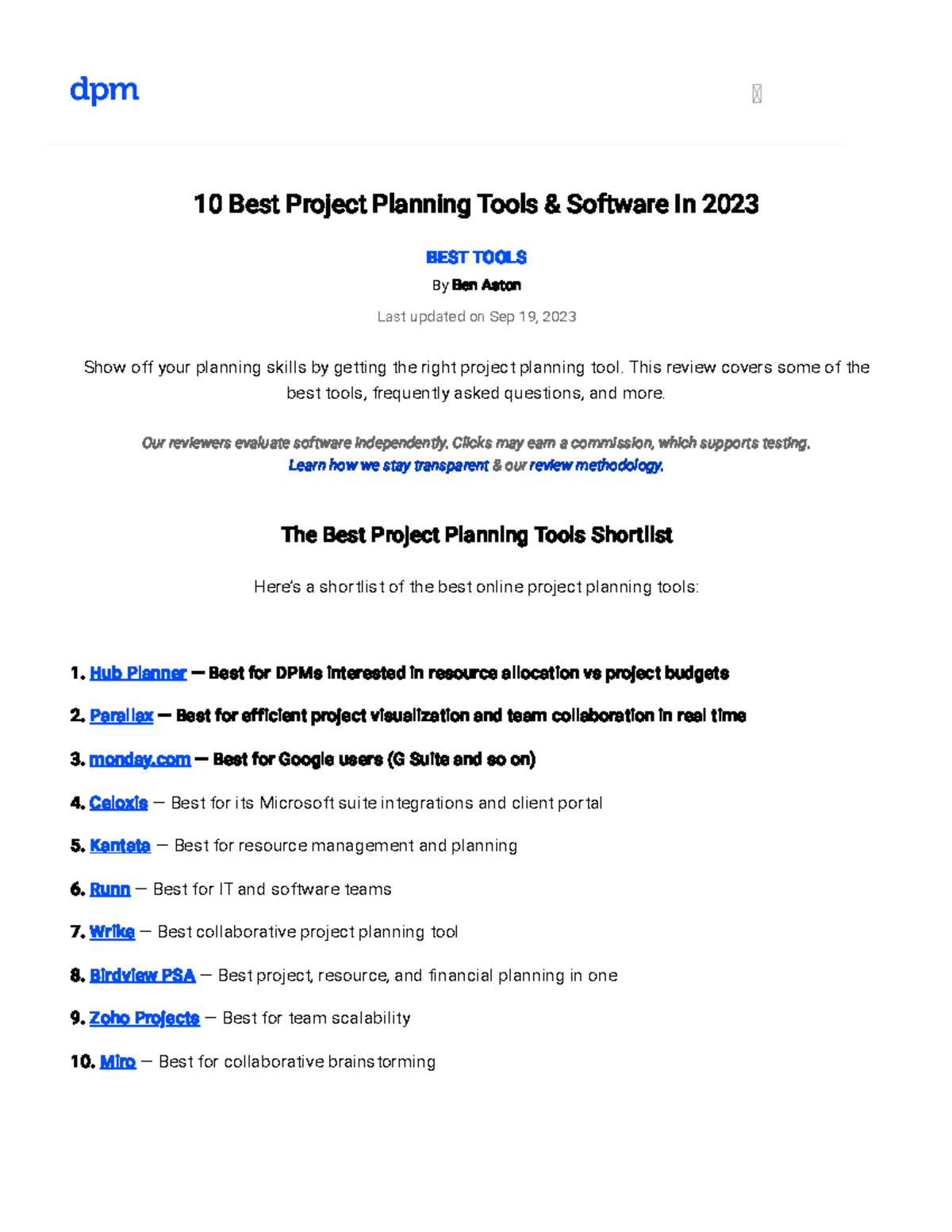 10 Best Project Planning Tools & Software In 2023 - 10 Best Project ...