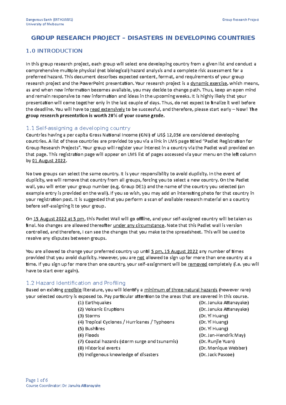 Group Research Project Doc - University of Melbourne GROUP RESEARCH ...