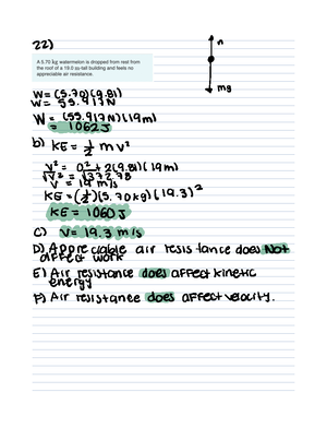 Homework #3. 4 - 9 the acceleration of an object has the same as ...