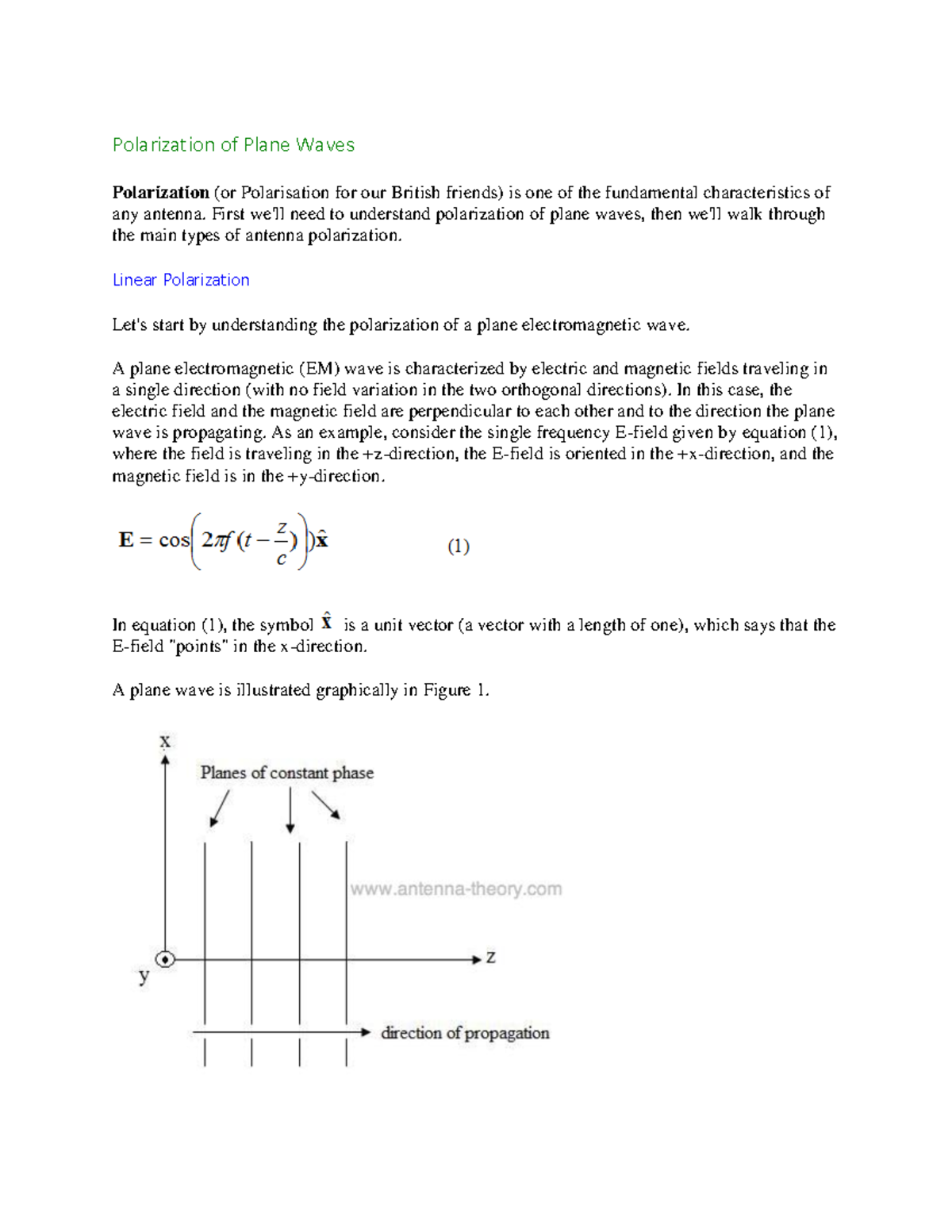 Lecture 5 - Polarization of Plane Waves - Friis Transmission Equation ...