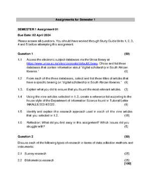 AIS3705 Assessment 4 - NAMES : Bokho FM 2. STUDENT NO : MODULE NAME : AIS ASSIGNMENT NO : DUE ...