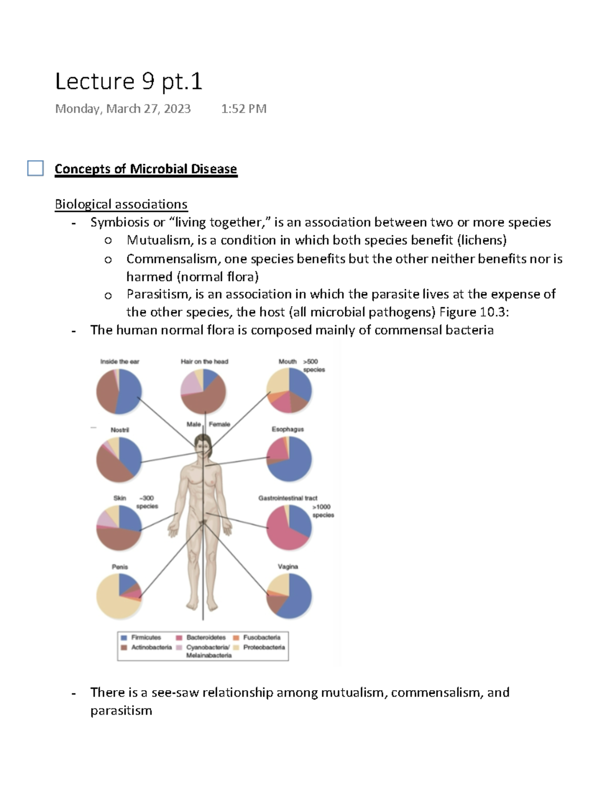 Lecture 9 pt. 1 - Concepts of Microbial Disease Biological associations ...