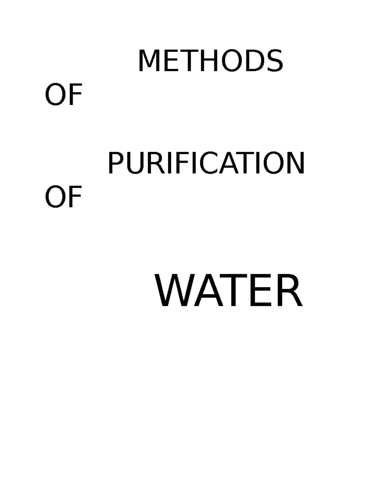 Purification Of Water Igcse Chemistry at Jerry Birch blog