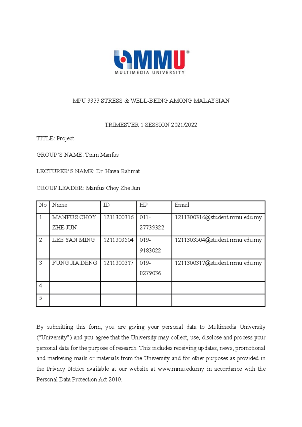 MPU Project 2021 mmu - Web Techniques and Application - MMU - Studocu