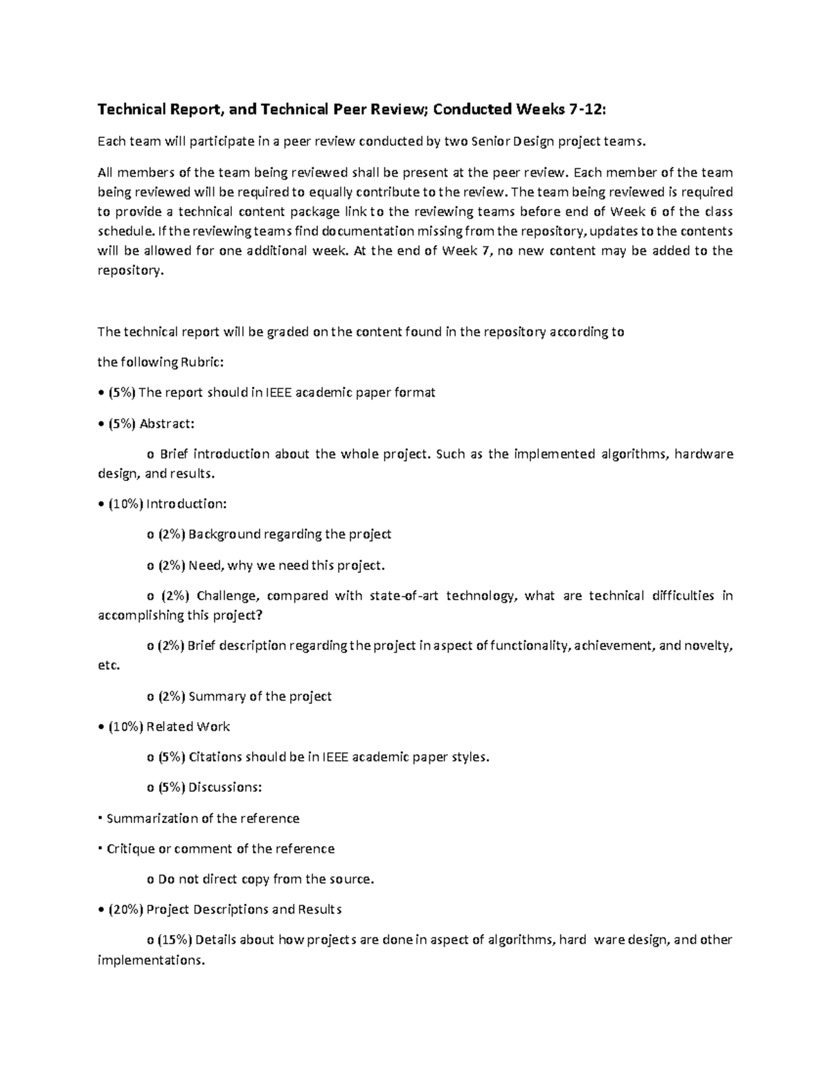 Technical Report TPR Guidelines and Rubrics - Technical Report, and ...