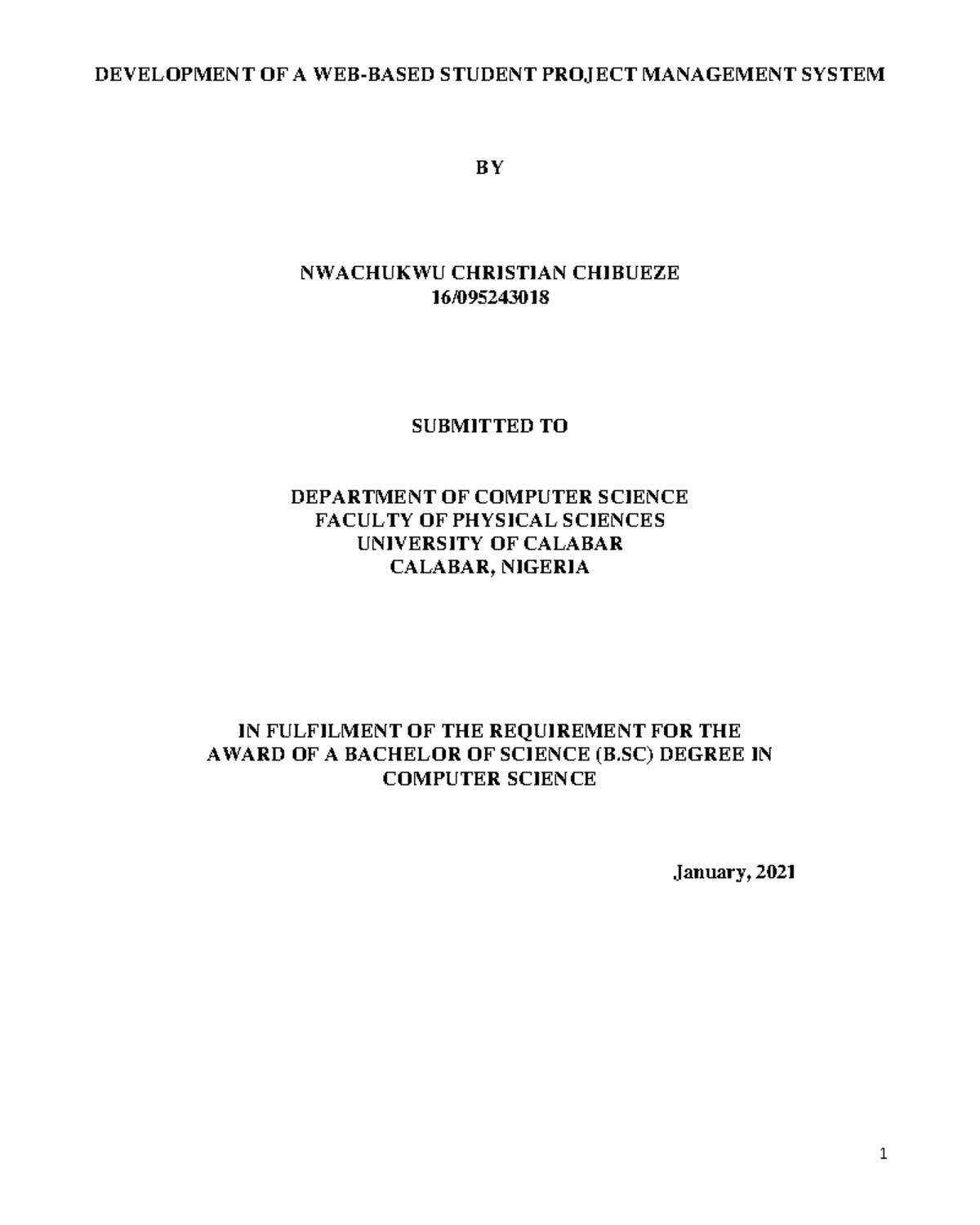 Development OF A WEB Based Student Project - DEVELOPMENT OF A WEB-BASED STUDENT PROJECT ...