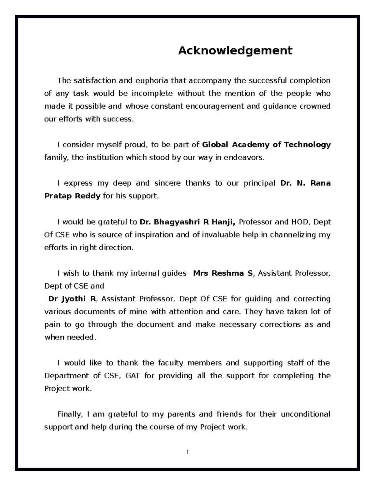 Abstract - Acknowledgement The satisfaction and euphoria that accompany ...