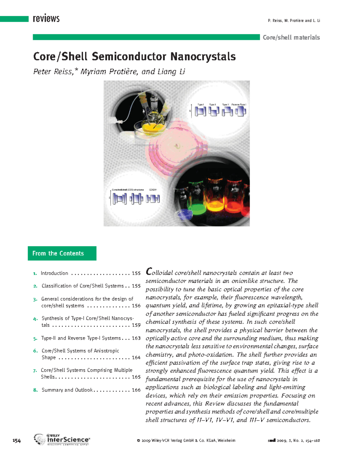 Review core shell semiconductoras en nanoparticulas - Core/shell ...