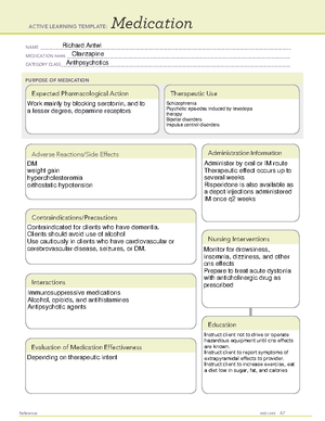 Medication potassium chloride - Reference: MED CARD A Medication NAME ...