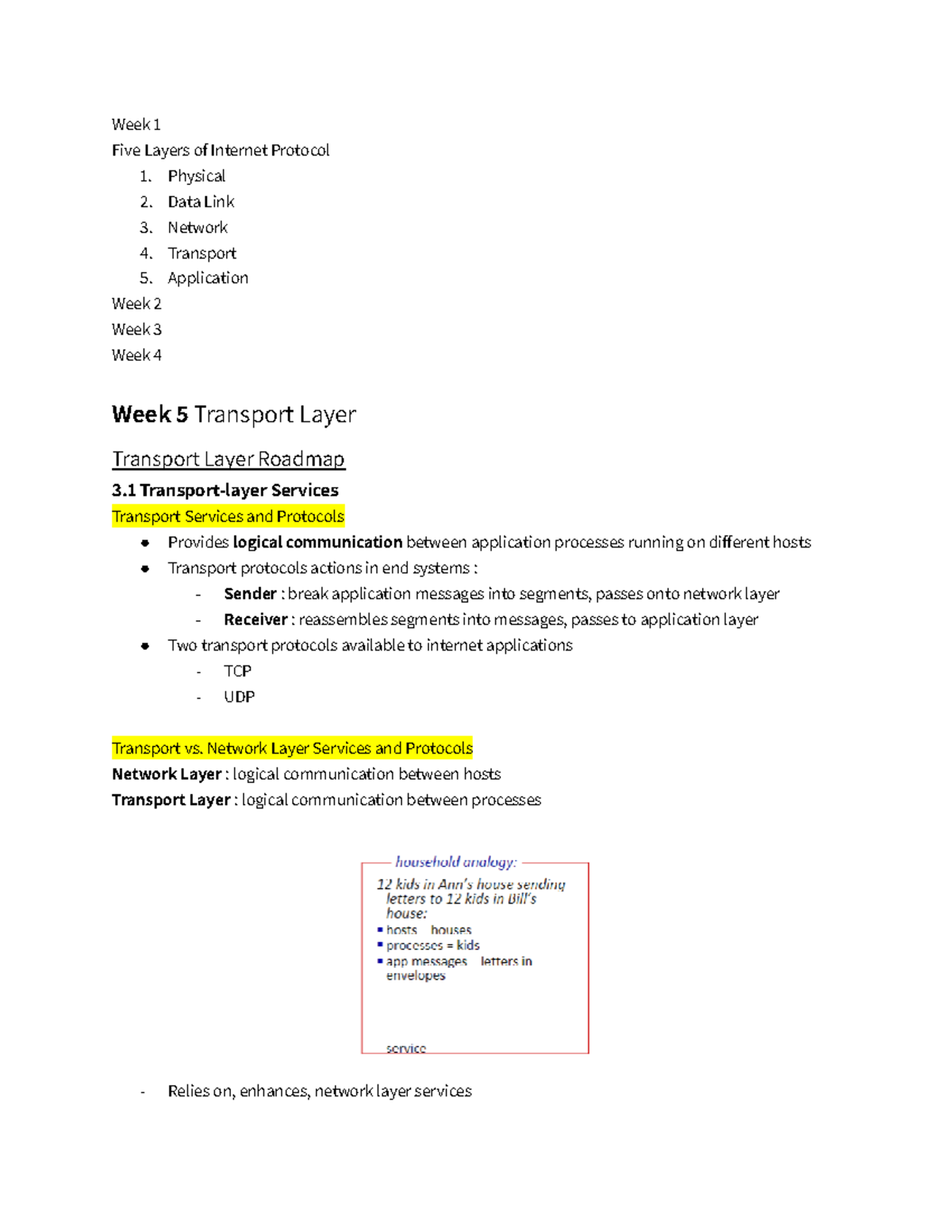 Introduction to Network Fundamentals Notes - Week 1 Five Layers of ...