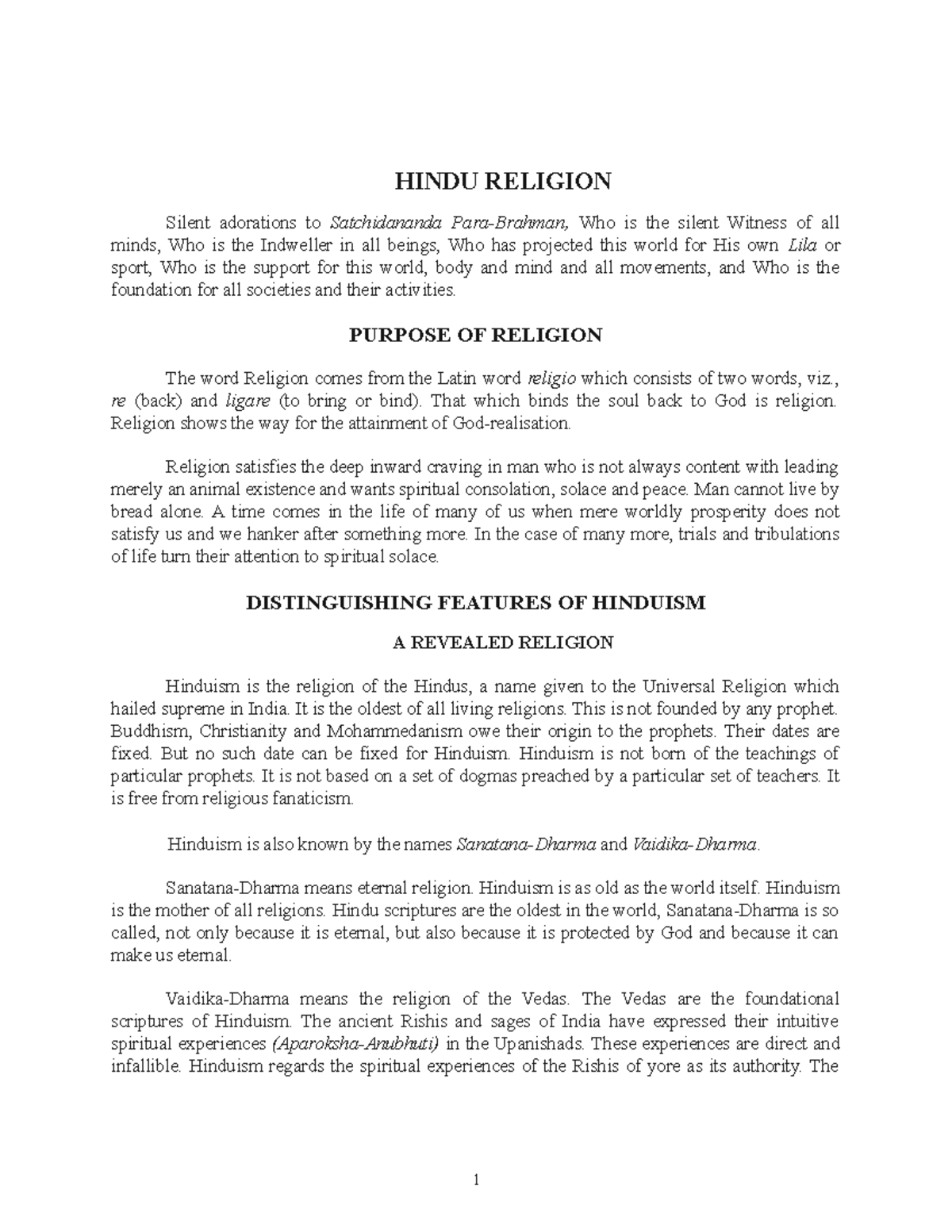 HOH 2 - notes for history of hinduism - HINDU RELIGION Silent ...
