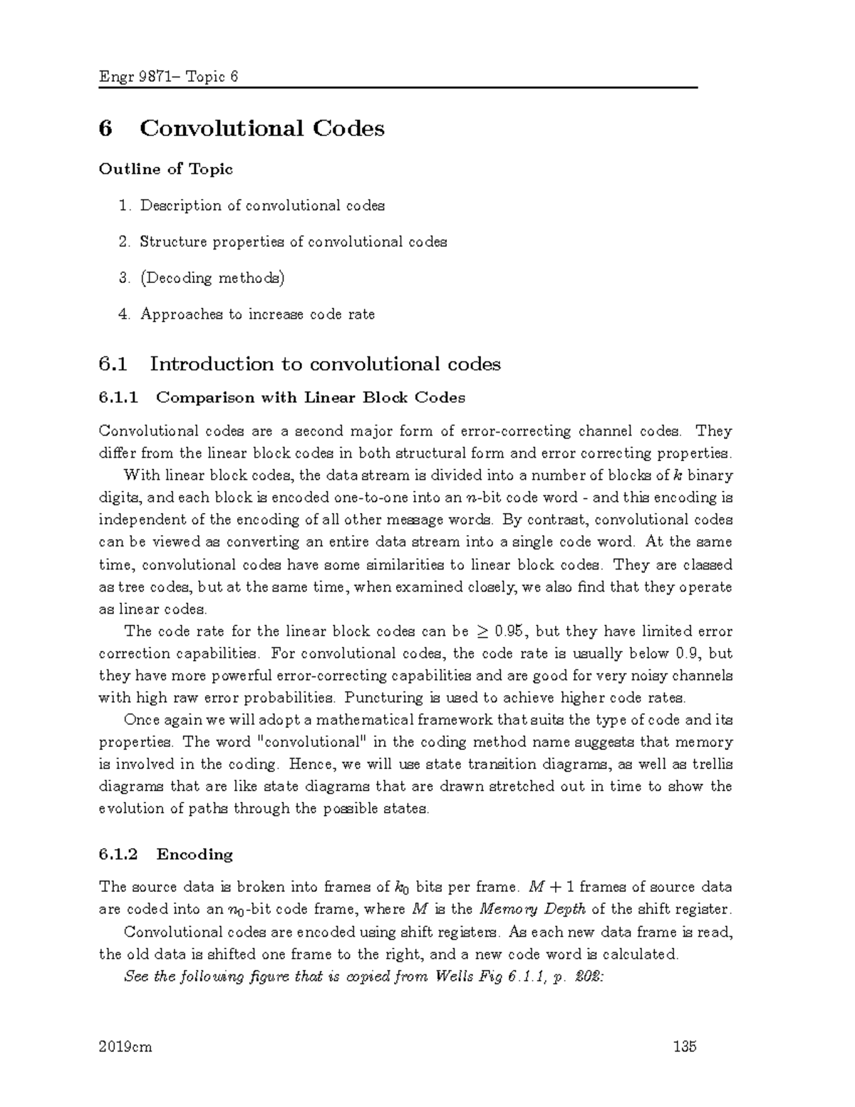 T6 convolutional codes 2019 Sects 6 - Engr 9871— Topic 6 ...