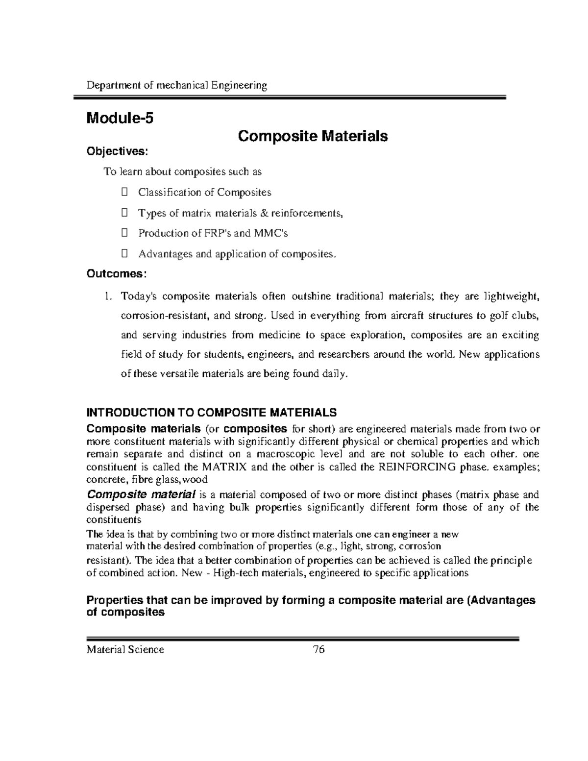 Material science (Composite Materials) - Module- Composite Materials ...